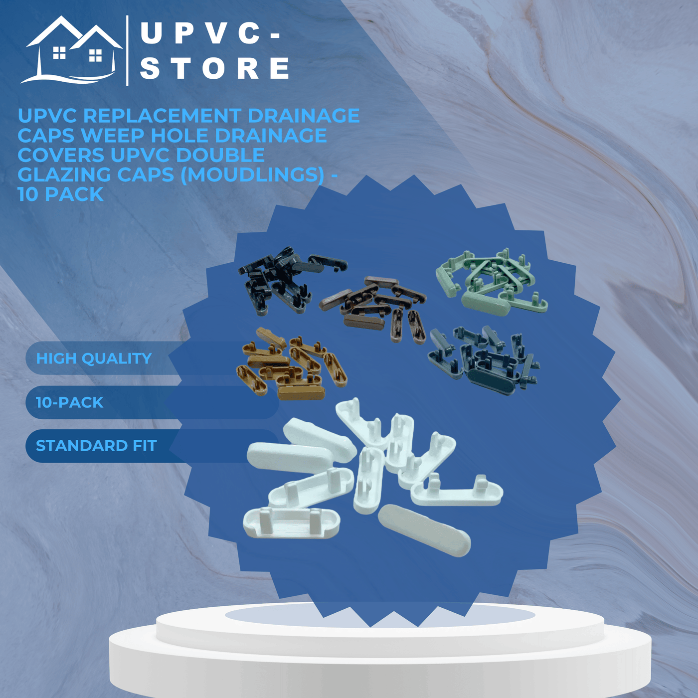 Upvc Replacement Drainage Caps Weep Hole Drainage Covers uPVC Double G ...