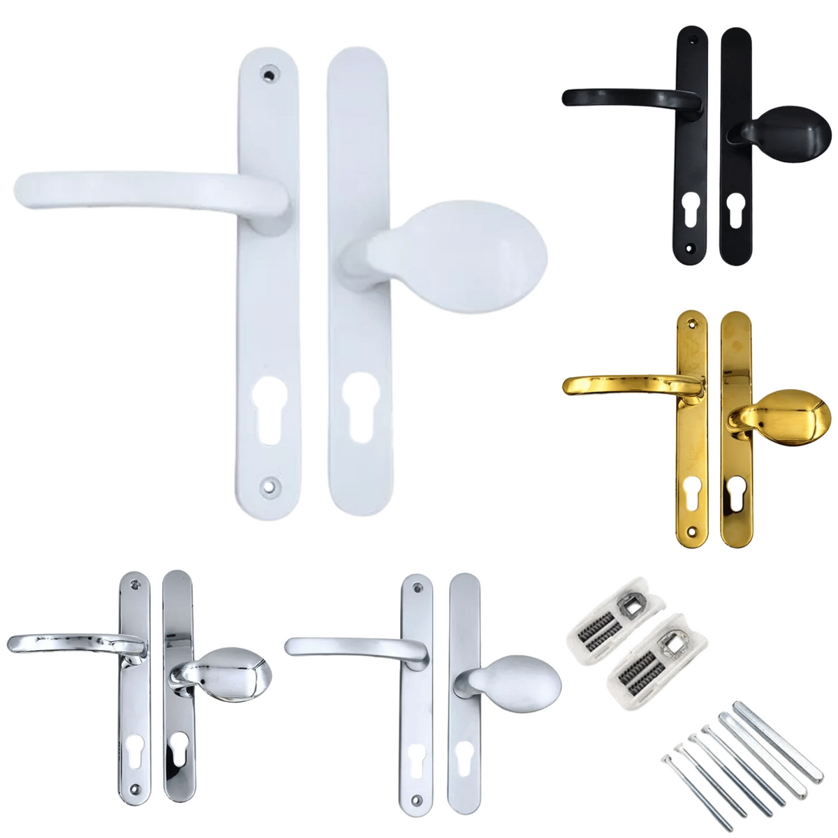 UPVC Offset Lever Pad Multipoint Door Handles – 92/62mm PZ, Sprung, 21 ...