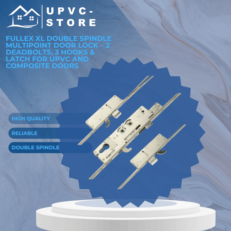 Fullex XL Double Spindle Multipoint Door Lock – 2 Deadbolts, 3 Hooks ...