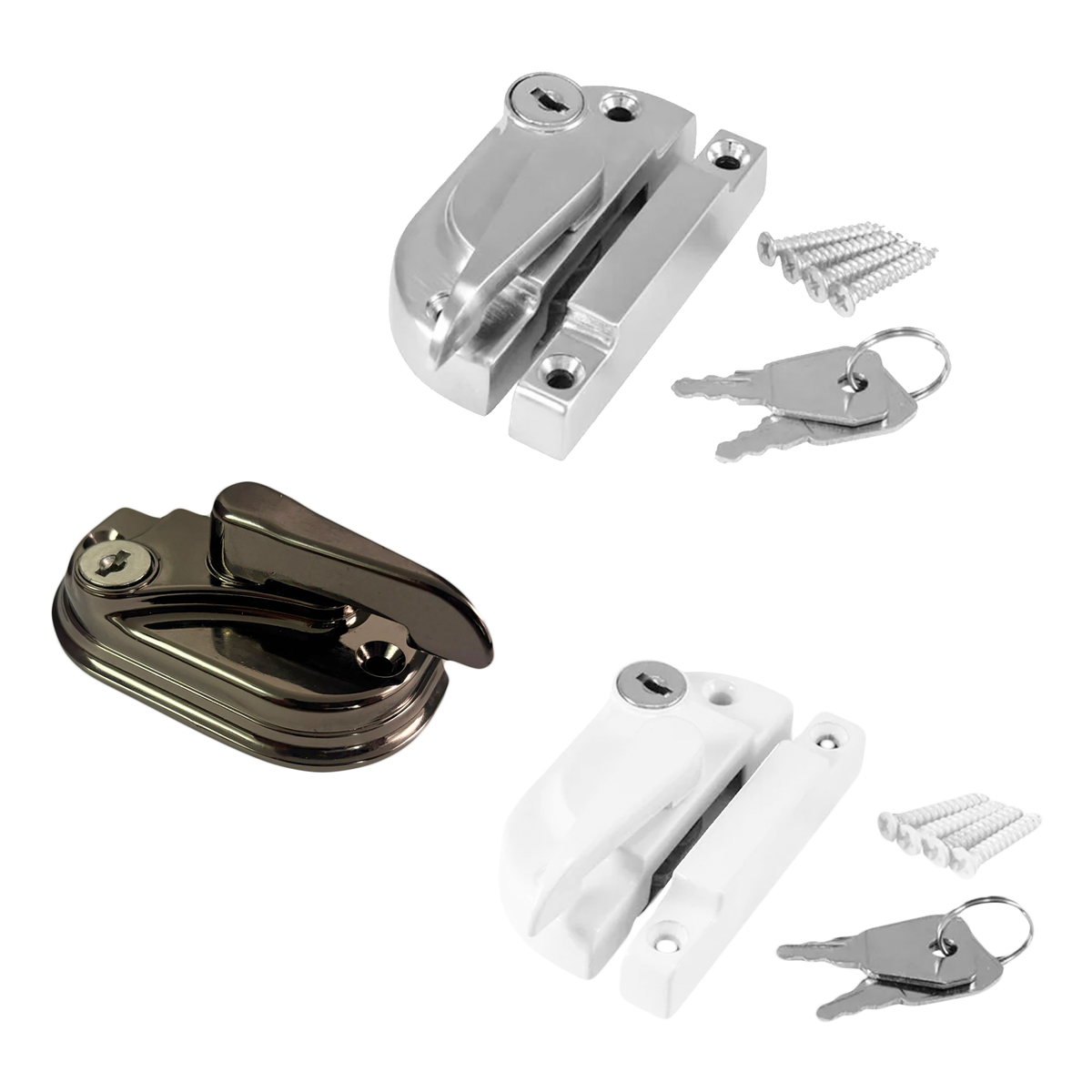 uPVC & Timber Sash Window Cam Lock Fastener With key Antique Brass ...