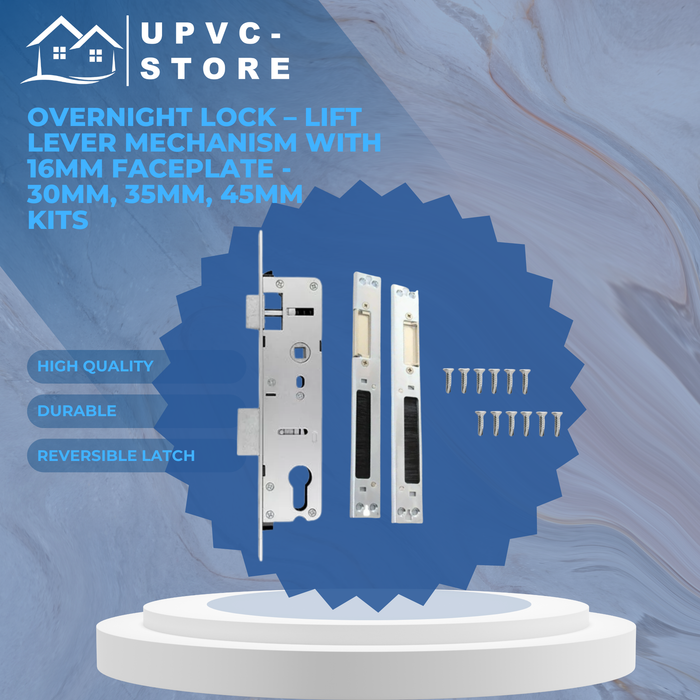 Overnight Lock Lift Lever Mechanism with 16mm Faceplate 30mm, 35mm, 45 ...