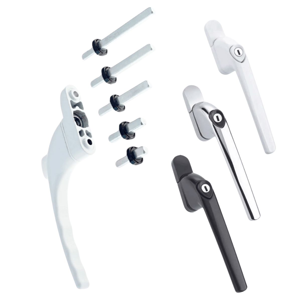 UPVC Universal Inline Window Handle Double Glazing Espag Lock Smart Sp ...