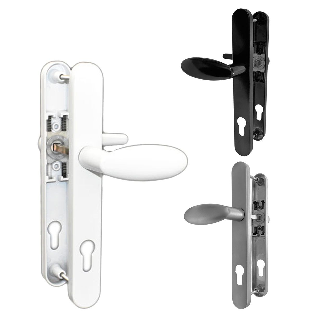 INGENIOUS Lever Pad UPVC Door Handle Inline Lever / Pad Sprung 92mm PZ ...